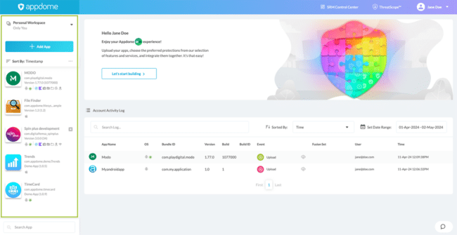 How to Use Your Personal Workspace on Appdome