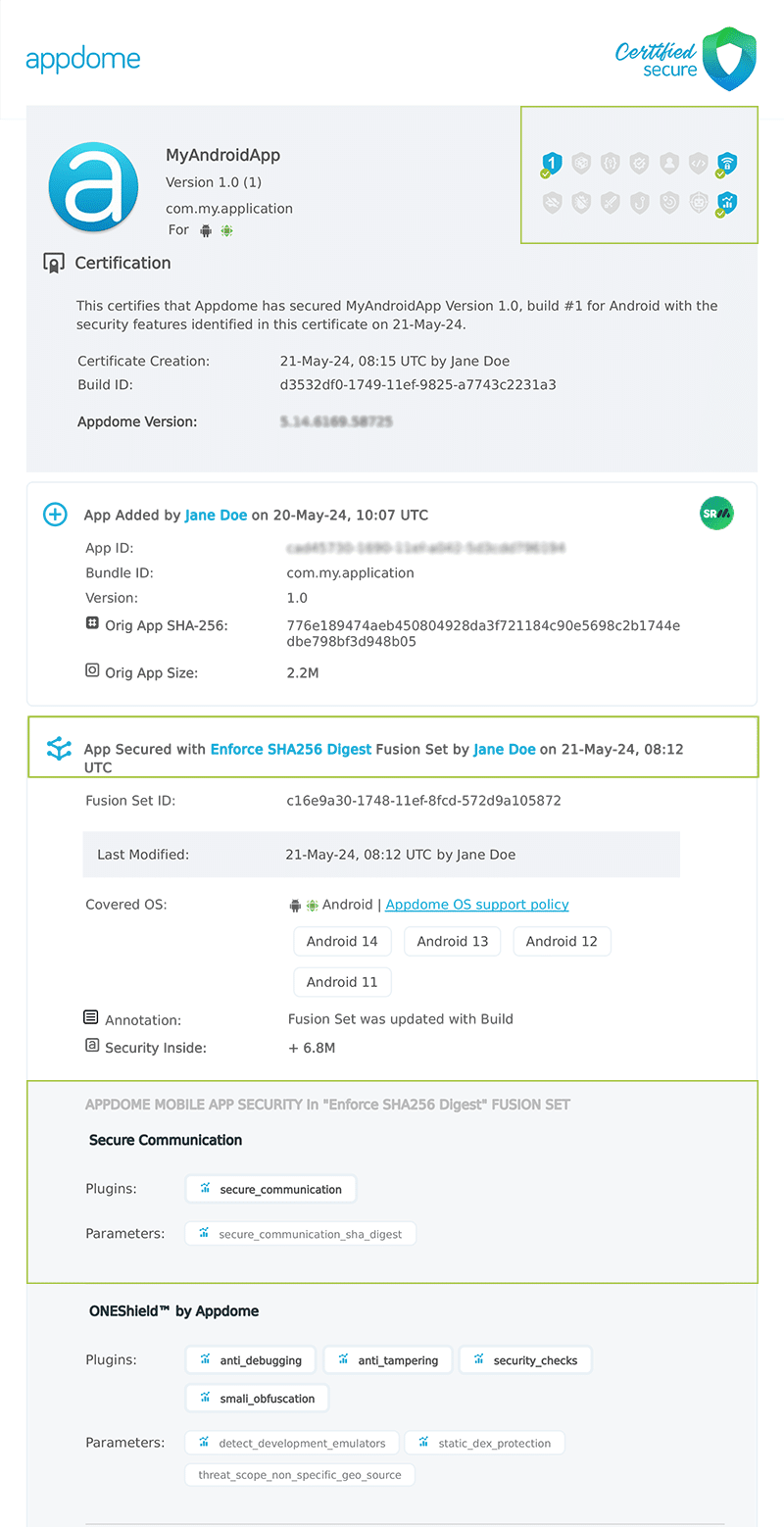 Appdome | How to Enforce SHA-256 Digest in Android & iOS Apps Using AI