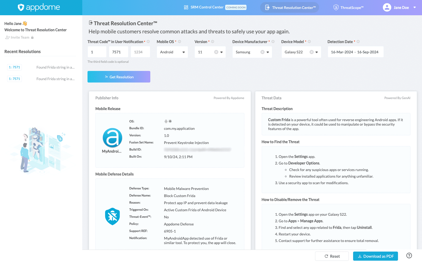 Appdome | How to Use Appdome's Threat Remediation Center