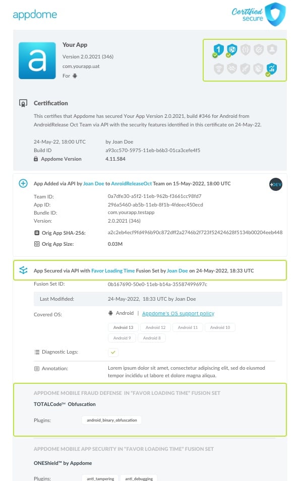 Appdome | Optimize File Size via the Favor App's Size Option