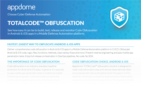 Appdome | Mobile Code Obfuscation Solutions Guide, Android & iOS