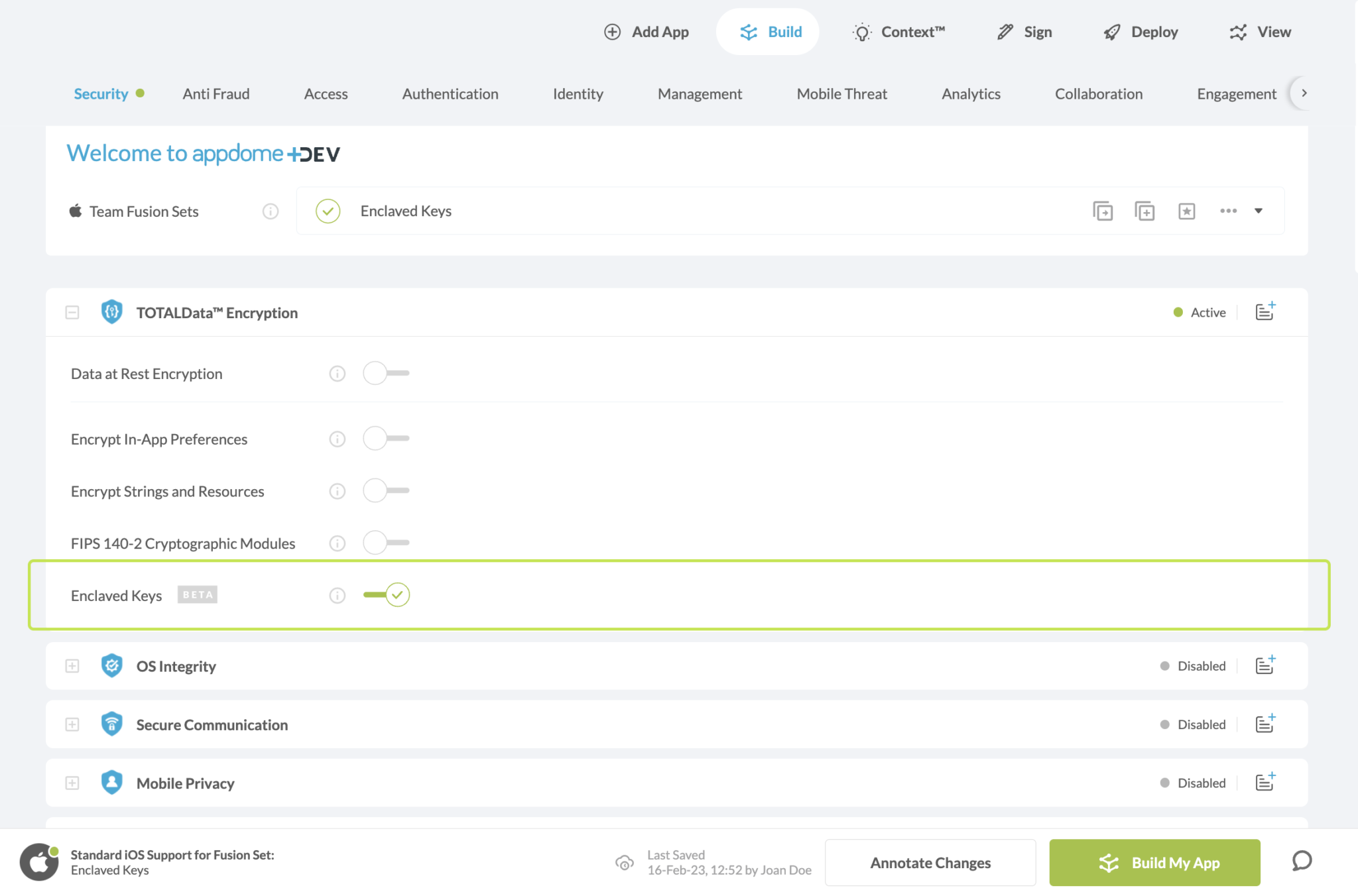 Appdome | How to Build Secure Enclave iOS Encryption Key