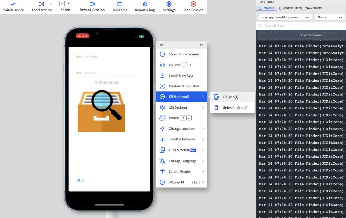 How to Test Appdome-secured iOS Apps on Browserstack