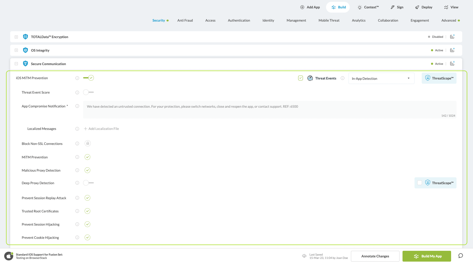 Appdome | How to Block Non-SSL Connections in iOS Apps Using AI