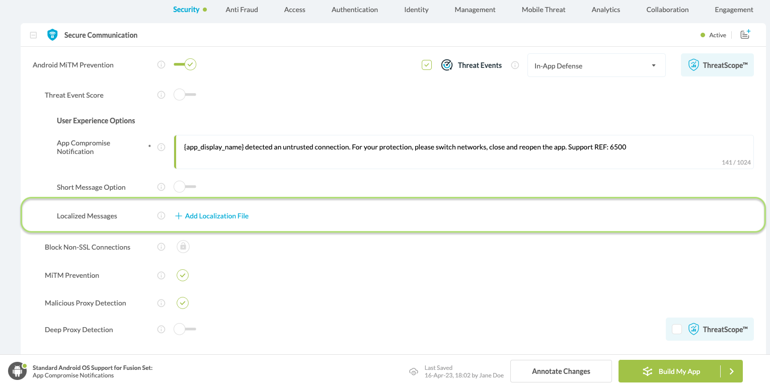 Appdome | How to Use Localized Messages to Display App Compromise Notifications in Different ...