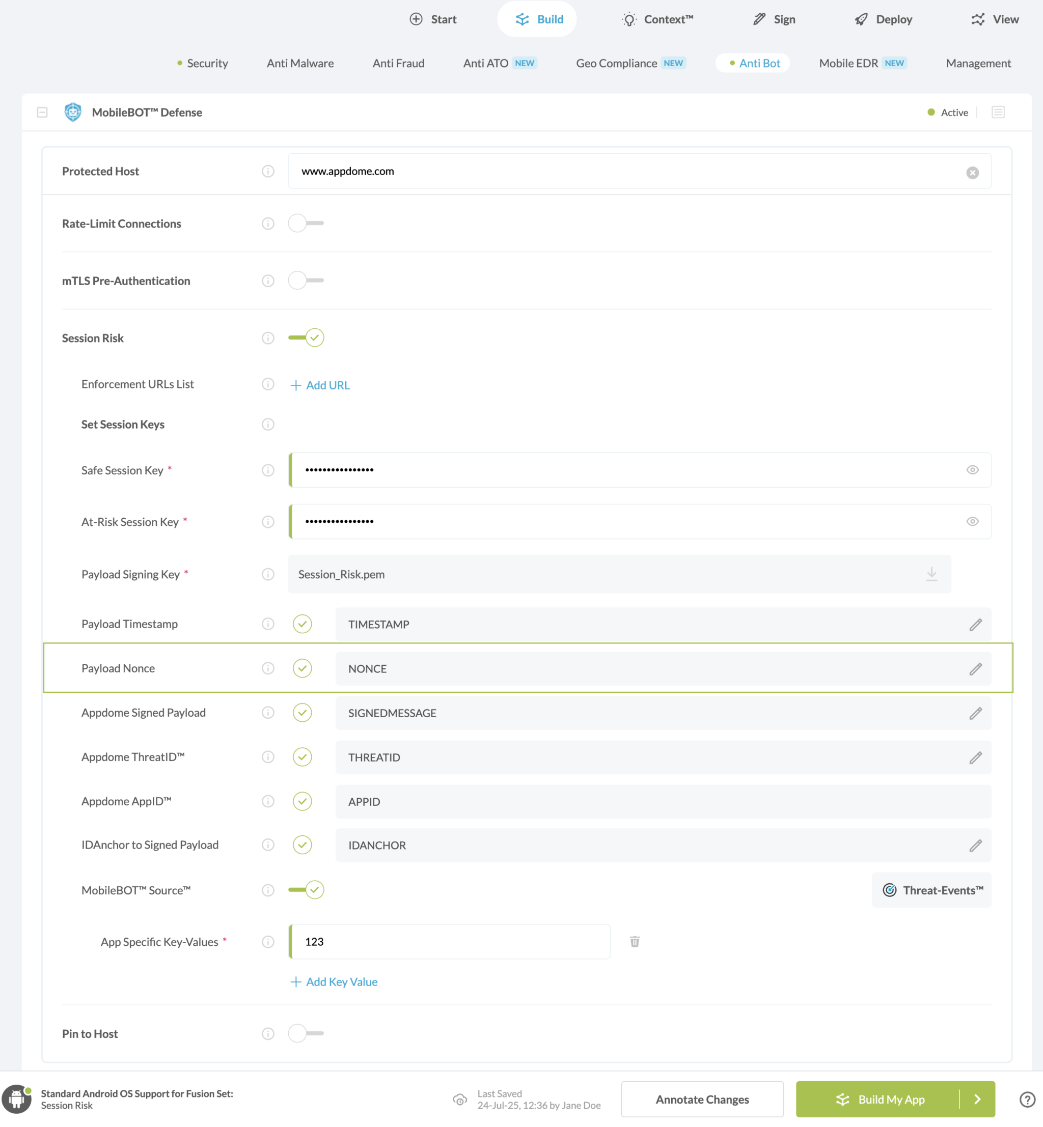 How to Validate a Nonce Payload with Appdome's MobileBOT™ Defense Using AI