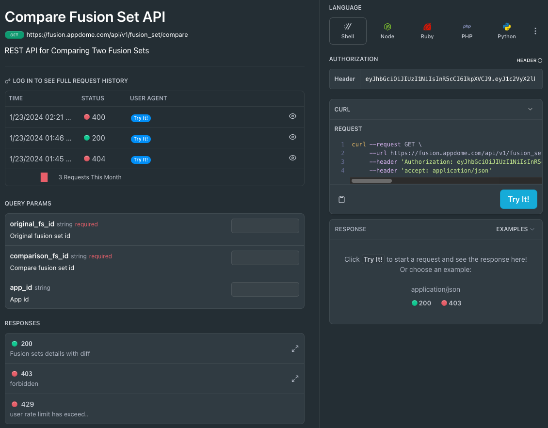 Appdome | How to Compare Fusion Set API