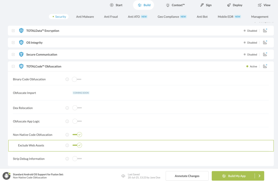 Appdome | How to Configure Obfuscation in Mobile Apps by Excluding Web ...